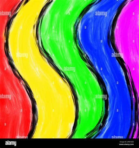 Colorful Abstract S Curve Line Pattern Background Brush Stroke Hand Free Art Design For Your