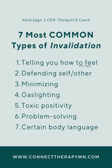 7 Most Common Types Of Invalidation Connect Therapy Mn In 2025