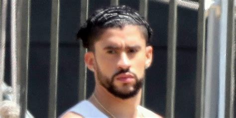 Bad Bunny Grabs A Drink On Set Of Rumored Pepsi Commercial Bad Bunny Just Jared Celebrity