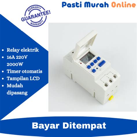 Relay Elektrik Timer Programmable Time Switch Relay 16a 220v 2000w Untuk Memutus Aliran Listrik