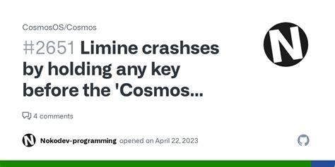 Limine Crashses By Holding Any Key Before The Cosmos Layer Starts