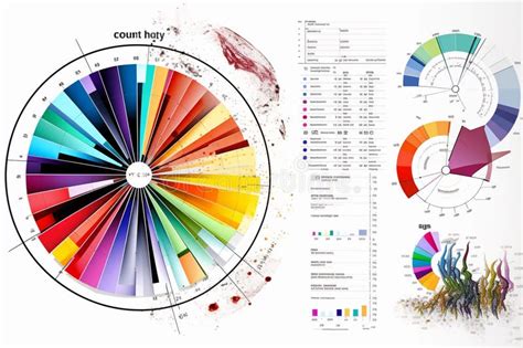 Data Visualization Charts Diagrams Vibrantly Illustration With White Background Stock