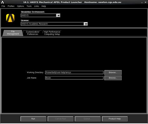 Using Ansys On The Hpc System Cqu Eresearch