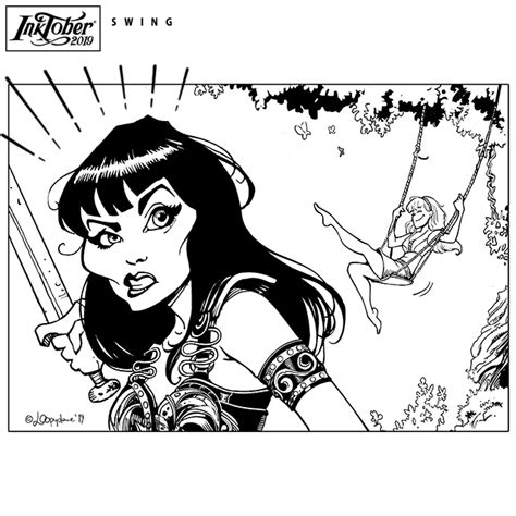 Inktober 2019 Day Thingy Swing By Loopydave On Deviantart