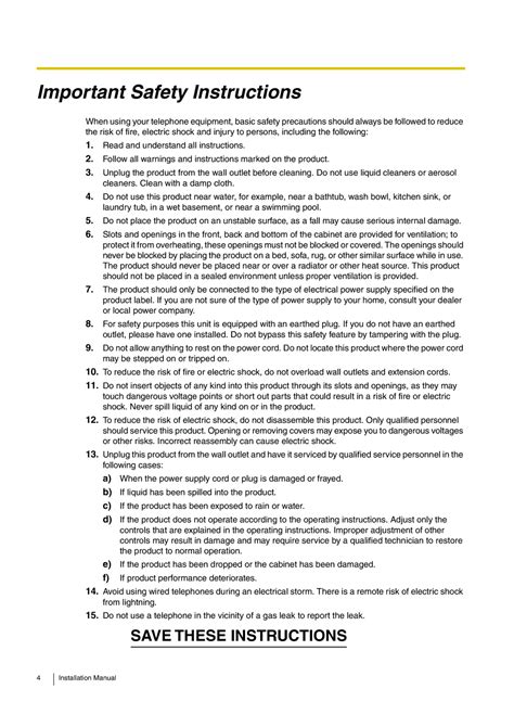 Panasonic Kx Tes824 And Kx Tem824 Installation Manual Advanced Hybrid System