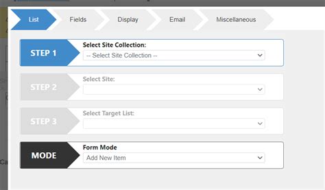 Configuration Smartforms Web Parts Sharepoint Responsive Depaul