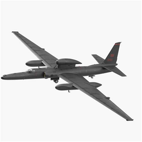 Lockheed U2 Dragon Lady Aircraft Rigged For Maya 3d Model 149 Ma