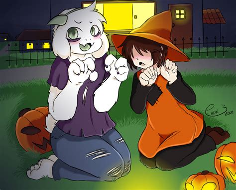 Halloween Art Collection Asriel And Kris By Neardr On Deviantart