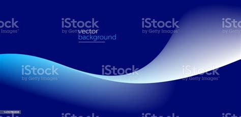 부드러운 그라데이션 벡터 추상적 배경 편안하고 조용한 예술과 함께 흐르는 진한 파란색 곡선 모양은 건강 의학 또는 음악 사운드를 설명 할 수 있습니다 곡선에 대한 스톡 벡터