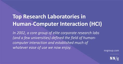 Top Research Laboratories In Human Computer Interaction Hci