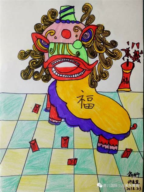 儿童画舞狮画面介绍一步一步的画舞狮舞狮相关的画大山谷图库