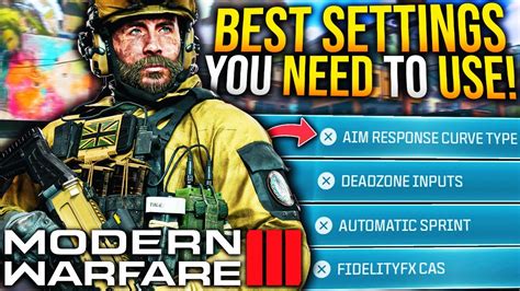 Modern Warfare 3 The BEST SETTINGS You NEED To Use MW3 Controller Audio Graphics Settings