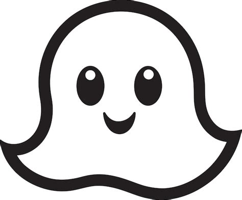 Boo Tiful Delight Icon Cute Ghost Enigmatic Ectoplasm Black Ghost
