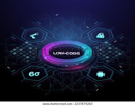 Low Code Software Development Platform Technology Stock Illustration