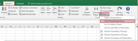 How To Hide Unhide All Named Ranges In Excel