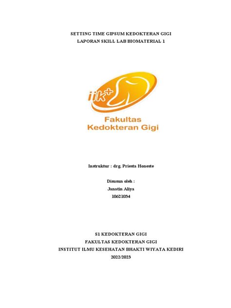 Laporan Skill Lab Setting Gypsum Pdf