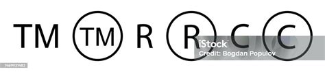 상표 기호를 등록합니다 Tm 저작권 지적 재산권 아이콘 세트입니다 지적 재산에 대한 스톡 벡터 아트 및 기타 이미지 지적 재산 로고 알파벳 C Istock