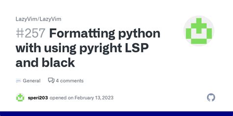 Formatting Python With Using Pyright Lsp And Black · Lazyvim Lazyvim