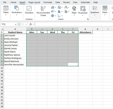 Manage Attendance With Checkbox And Countif