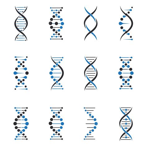Dna 分子集合 免費矢量