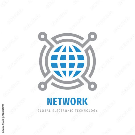 Network Digital Electronic Technology Concept Logo Design Global