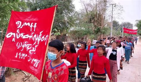 5 Nway Oo Revo ကနီမြို့နယ် တူမီးတော်လှန်ရေး ၂ နှစ်ပြည့်နေ့အဖြစ် စစ်အာဏာရှင် ဆန့်ကျင်ရေး ချီတက