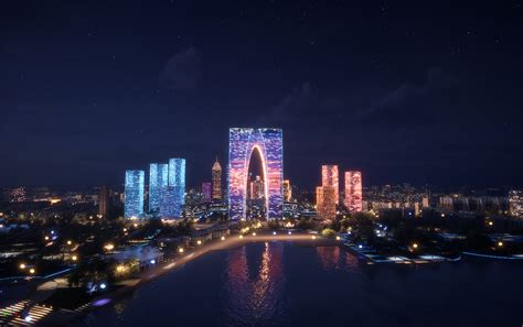 Ue5苏州数字孪生智慧城市夜景指间青丝斩清风 站酷zcool