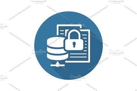 Secure File Storage Icon Flat Design Technology Icon File Storage
