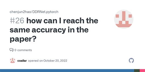 How Can I Reach The Same Accuracy In The Paper · Issue 26 · Chenjun2haoddrnetpytorch · Github