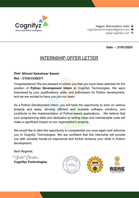 Shivani Swami On Linkedin Cognifyz Cognifyztech Cognifyztechnologies