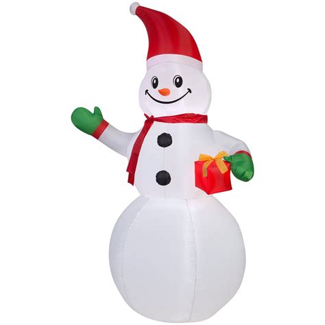 Airblown Self Inflatable Snowman With Present Walmart Canada