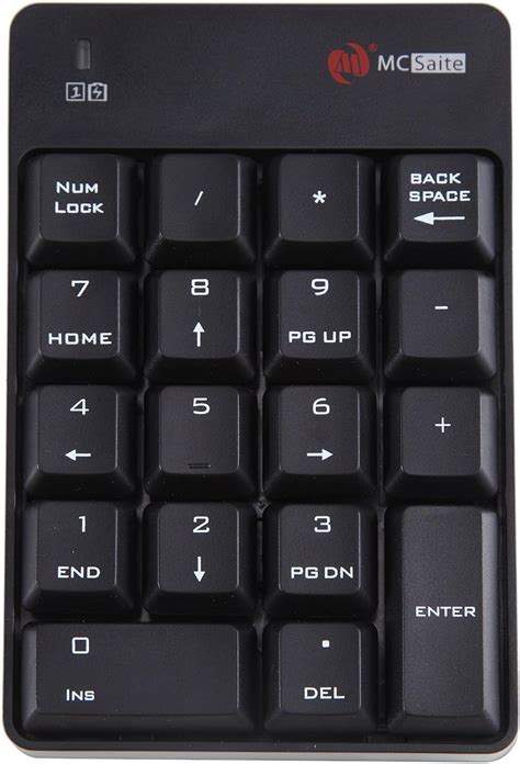 Mcsaite Wireless Numeric Keypad With Nano Receiver 2 4g 18 Keys Numpad For Laptop Desktop Pc