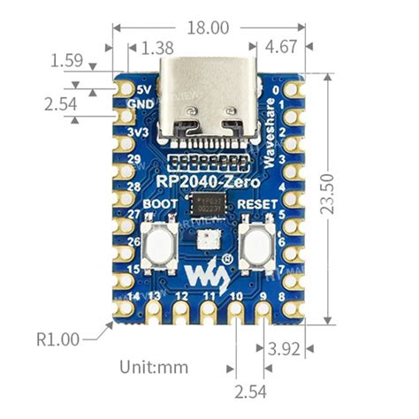 Raspberry Pi Rp2040 Zero Microcontroller Pico Development Board Martview
