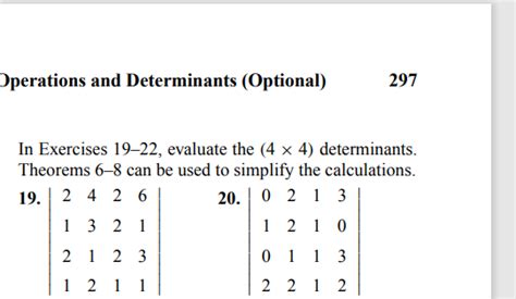 Solved Perations And Determinants Optional 297 In