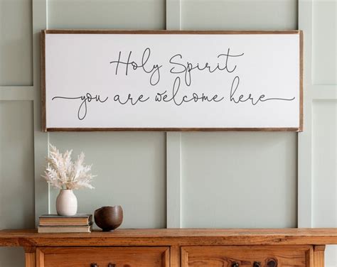 Holy Spirit Welcome Canvas Banner Welcome Sign Etsy
