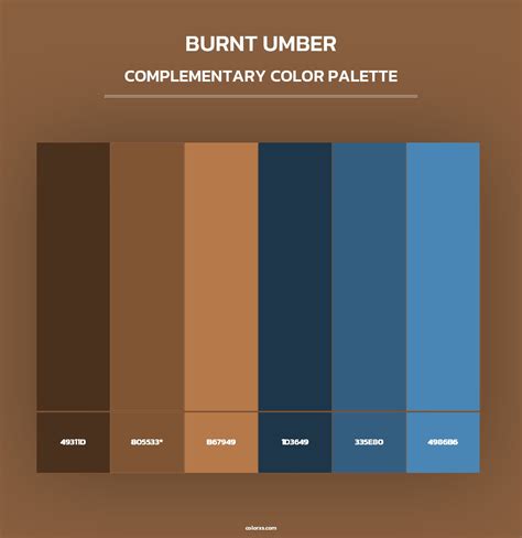 Burnt Umber Color Palettes