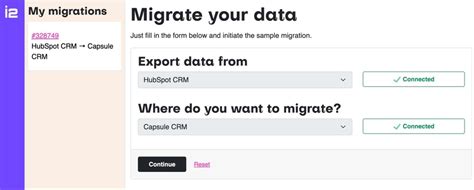 Migrating Data Capsule Crm