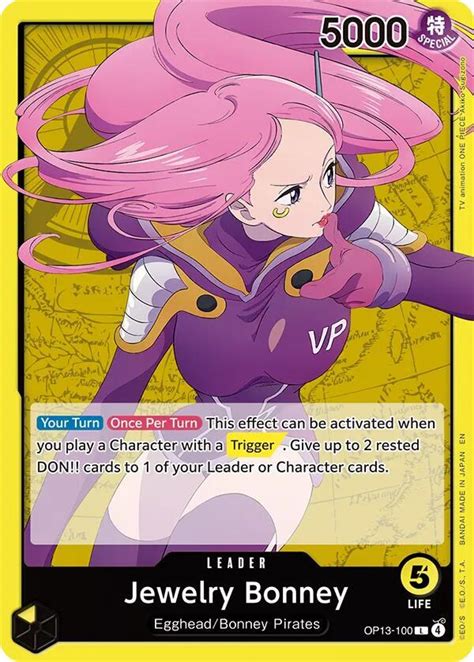 Jewelry Bonney 100 Carrying On His Will One Piece Card Game