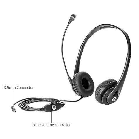 Hp Wired Mic Headset T1a66aa With Microphone For Pc 35mm Stereo