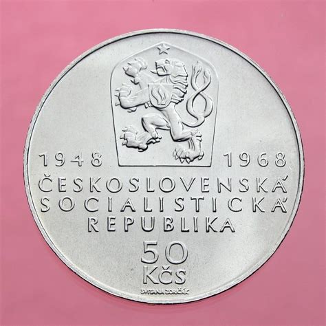 50 Kčs 1968 Vznik Republiky Bk Mince StŘÍbro Čssr Top Stav Aukro