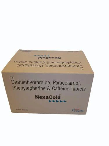 Nexa Cold Diphenhydramine Paracetamol Phenylephrine Caffeine Tablets At