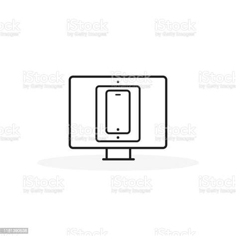 장치 아이콘 스마트폰 태블릿 및 데스크톱 컴퓨터 벡터 일러스트레이션 플랫 디자인 0명에 대한 스톡 벡터 아트 및 기타 이미지 0명 개념 개발 Istock