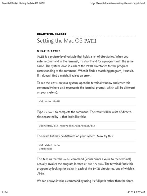 Racket Setting The Mac Os Path Pdf Directory Computing Sudo