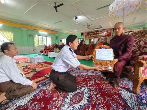 ဒလမြို့နယ်တွင် အစိုးရပါဋ္ဌိပထမပြန် စာမေးပွဲအောင် သံဃာတော်များအား အောင်လက်မှတ်နှင့် ဝတ္ထုငွေများ