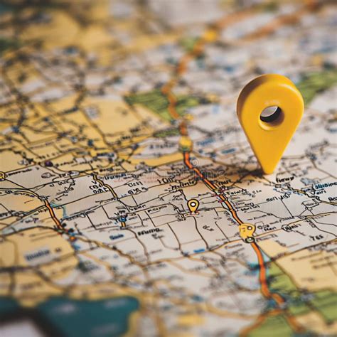 Digital Map Displaying Highlighted Gps Route With Key Waypoints And Travel Distance Information