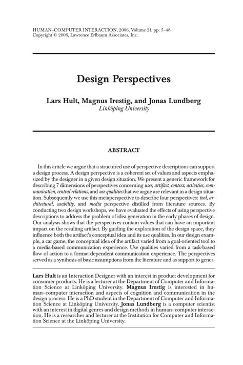 Pdf Design Perspectives