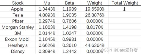 Excel建立股票资产定价模型，寻找最佳投资组合excel最优股票权重寻找 Csdn博客