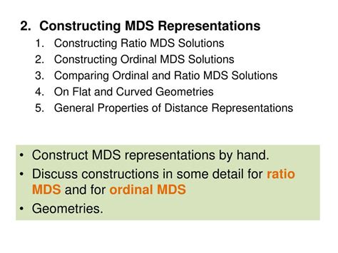 Ppt Constructing Mds Representations Powerpoint Presentation Free Download Id2225828