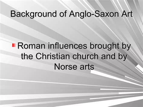 Anglo Saxon Power Point Ppt
